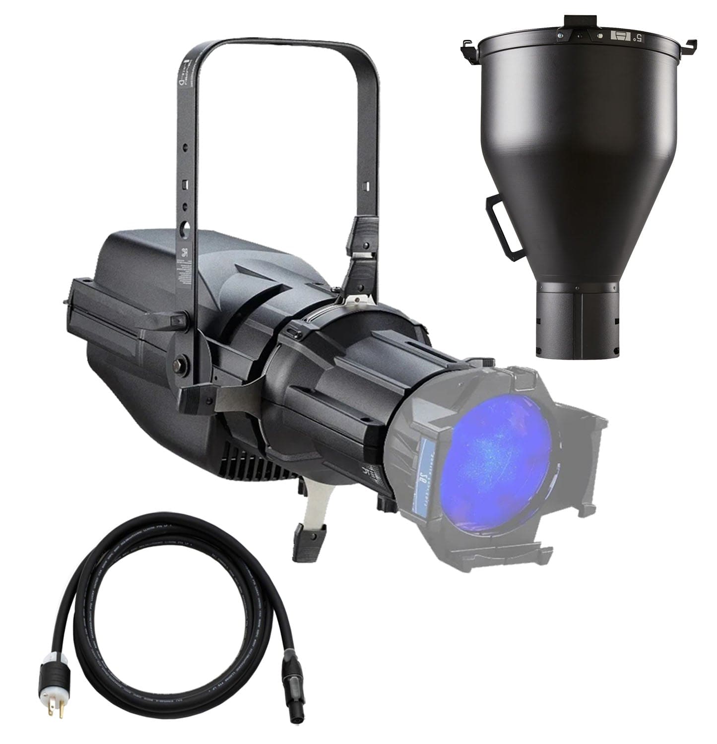 ETC ColorSource Spot V, Light Engine with EDLT Shutter Barrel with Multiverse, 5-Degree Lens - Black