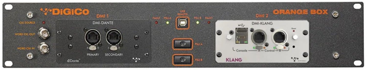 DiGiCo Orange Box - DANTE2 to KLANG 2 RU Unit with Dual PSUs