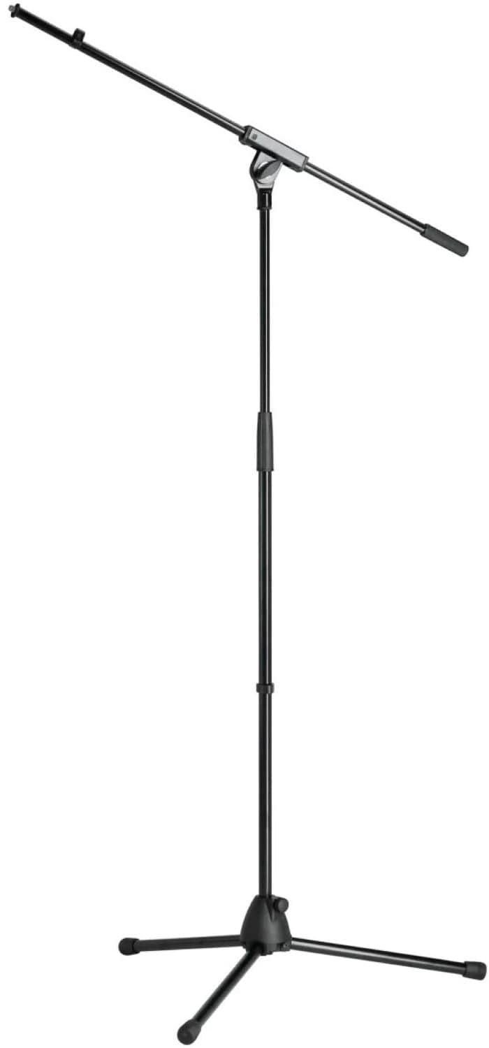 K&M 27105.500.55 Microphone Stand with Boom Arm - Black | Solotech