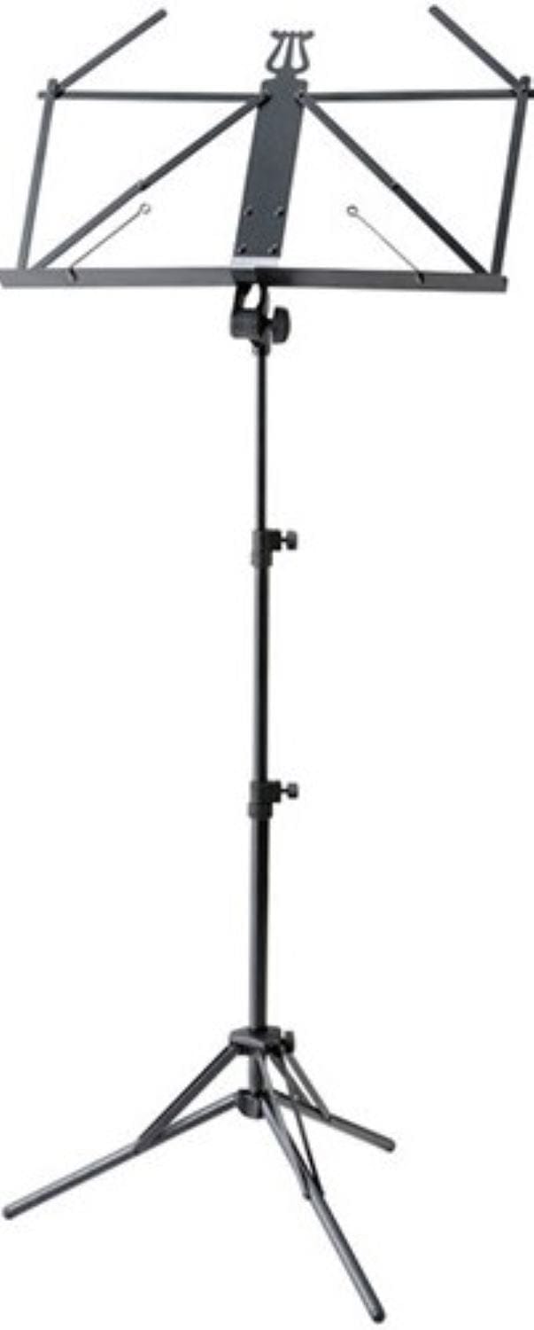 K&M 37855 Ruka Aluminum Music Stand - 3-Section - Black