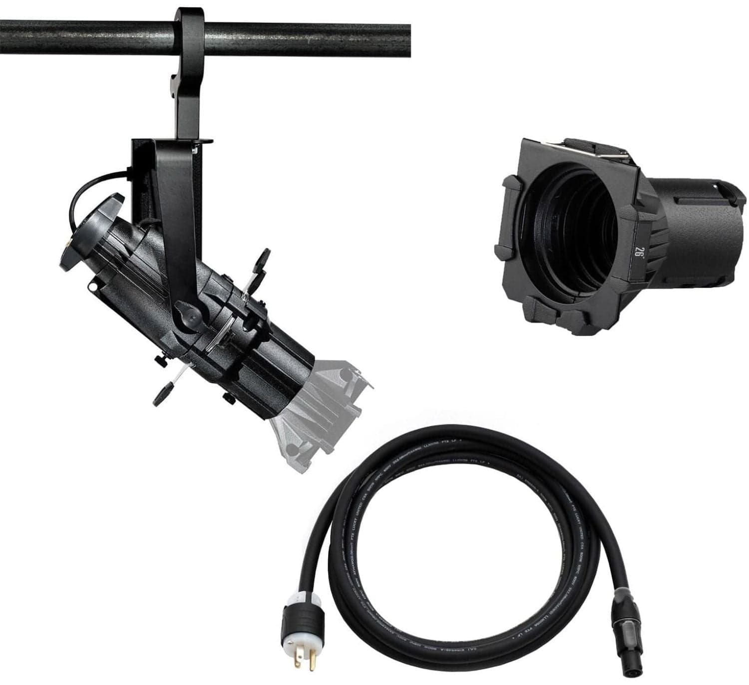 ETC Source Four Mini LED Ellipsoidal 3000 K with 26-Degree Lens Tube ...