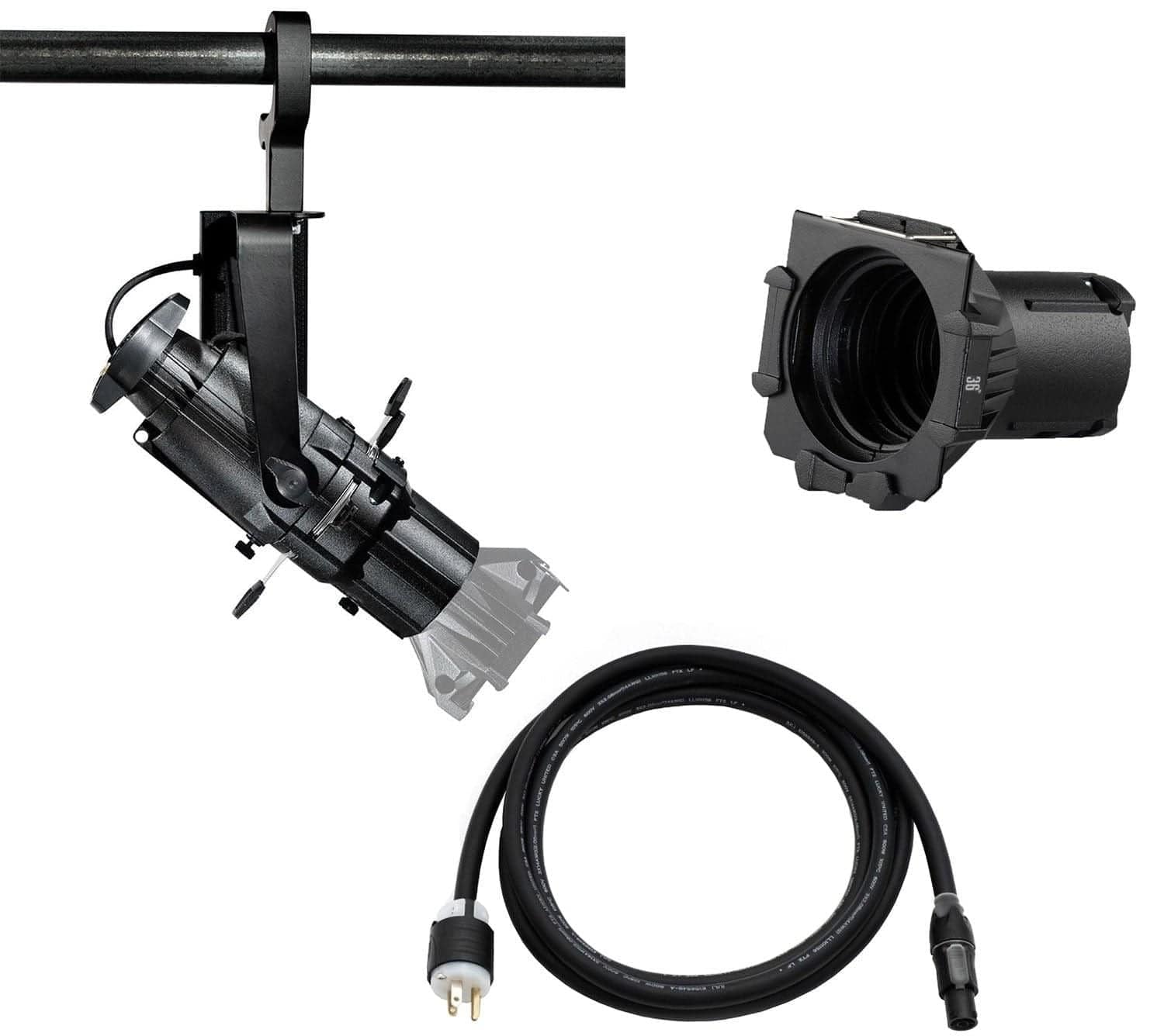 ETC Source Four Mini LED Ellipsoidal 3000 K with 36-Degree Lens Tube ...