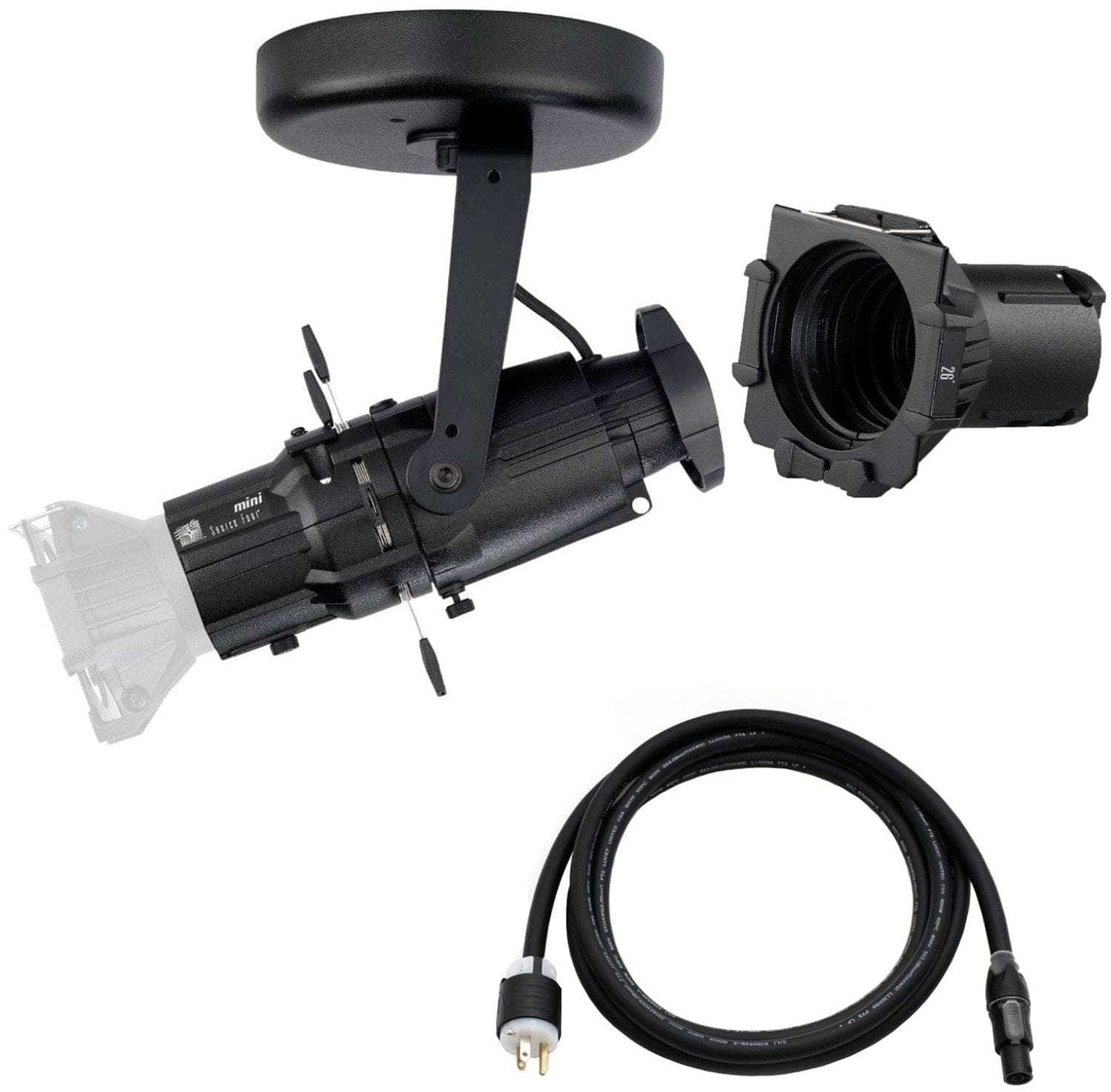 ETC Source Four Mini LED Ellipsoidal 4000 K with 26-Degree Lens Tube ...