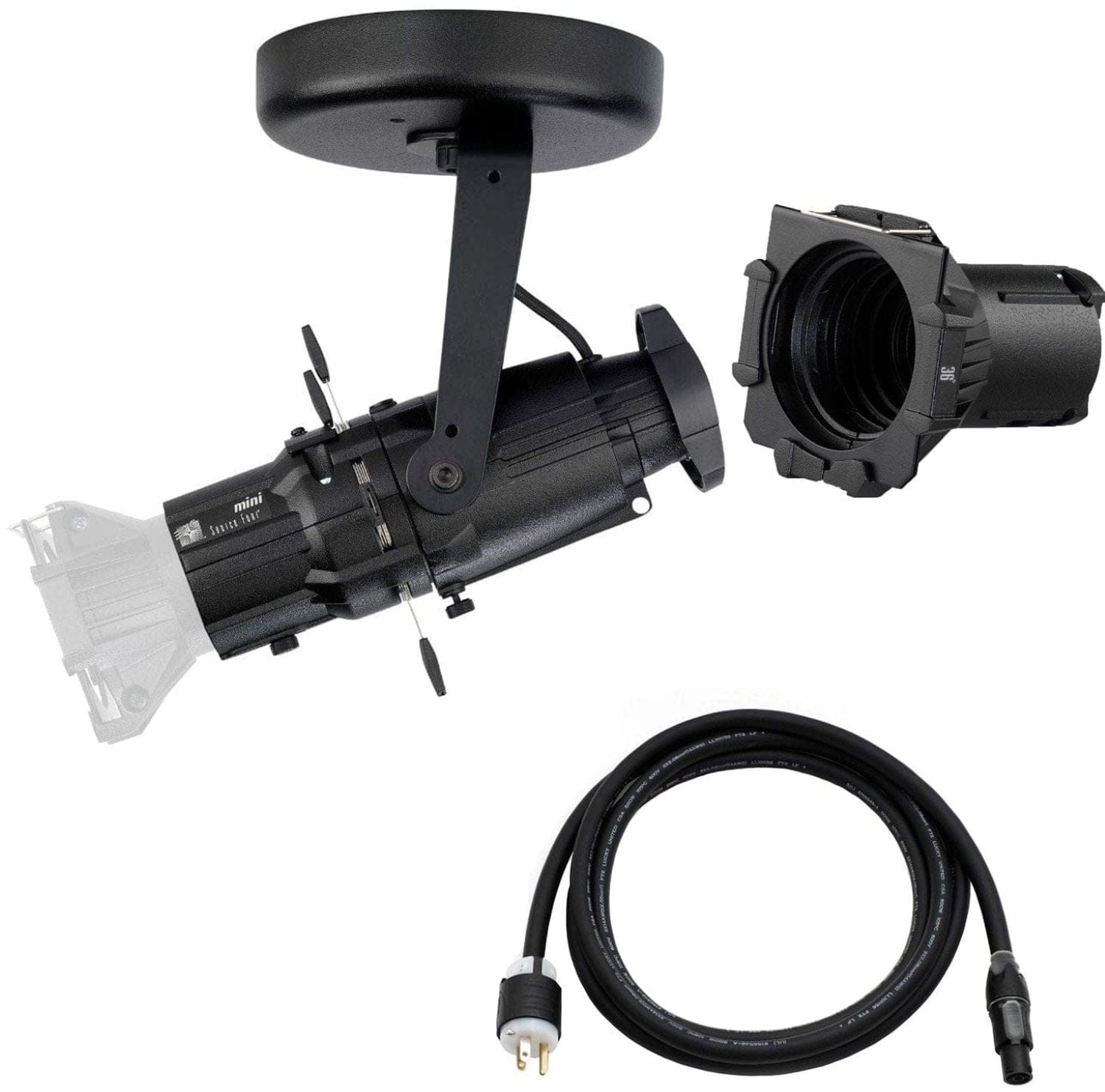 ETC Source Four Mini LED Ellipsoidal 4000 K with 36-Degree Lens Tube ...