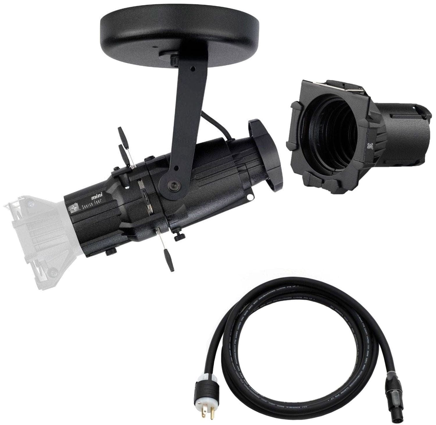 ETC Source Four Mini LED Ellipsoidal 5000 K with 36-Degree Lens Tube ...