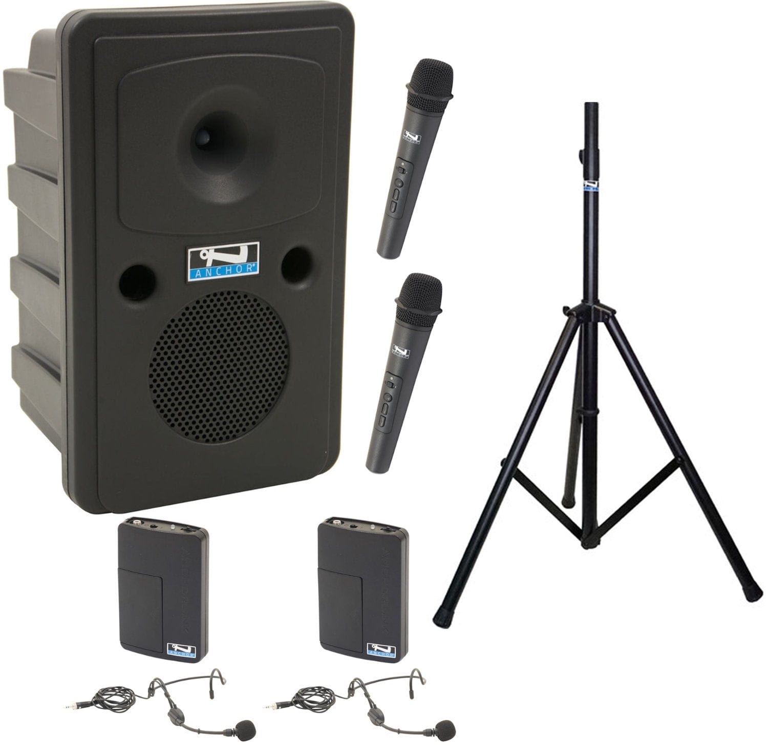 Anchor Audio 712425 Liberty 2 System 4 - 2x Handheld / 2x Headband ...