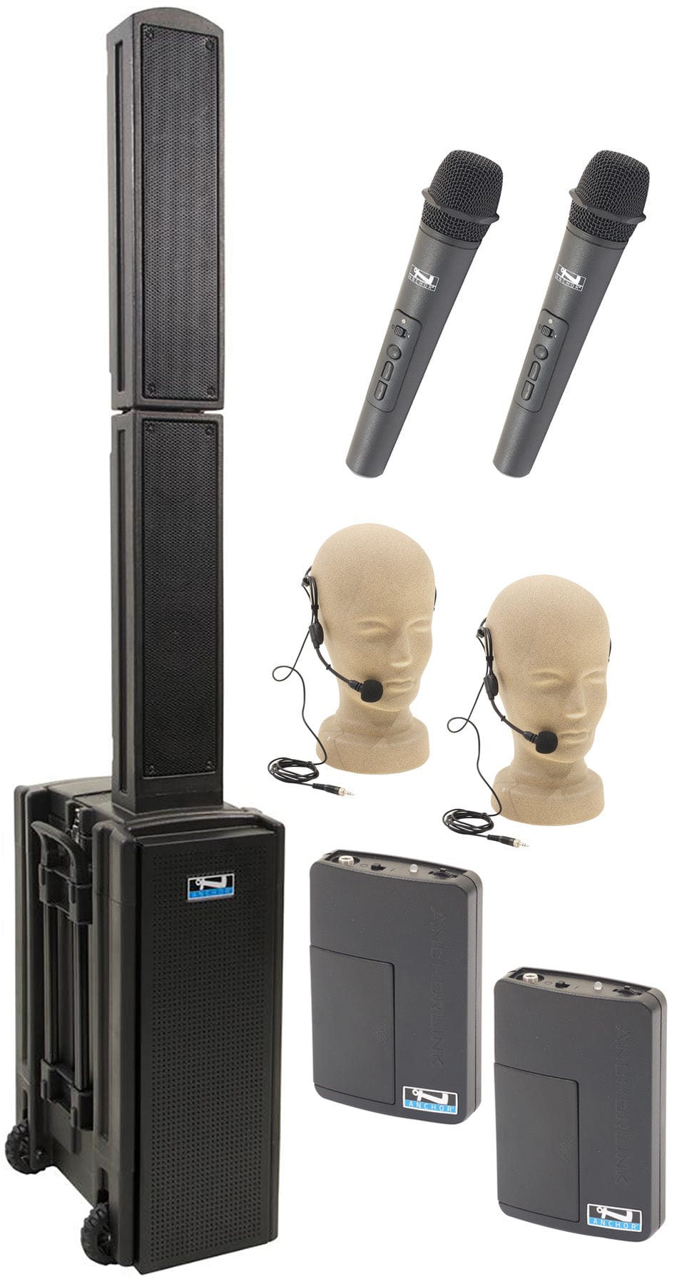 Anchor Audio 812425 Beacon 2 System 4 - 2x Handheld / 2x Headband ...