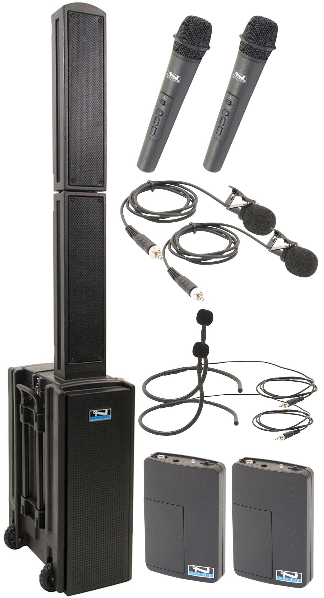 Anchor Audio 815435 Beacon 2 System X4 - Anchor Air / 2x Handheld / 2x ...
