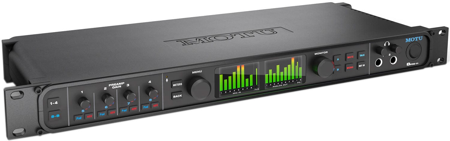MOTU 8PRE-ES Thunderbolt / USB-2 8-Preamp Audio Interface with DSP and ...
