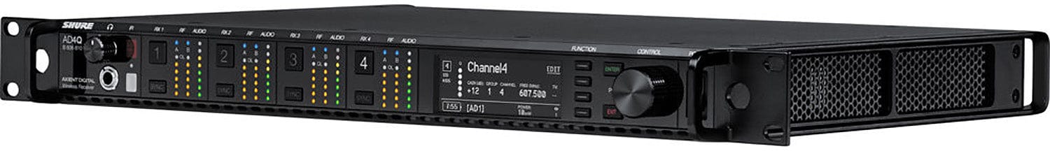 Shure AD4QUS=-C 4-Channel Digital Wireless Receiver with US Power ...