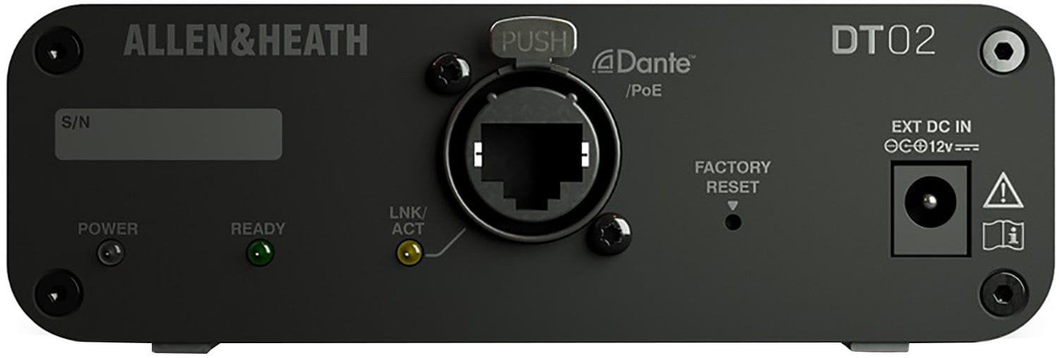Allen & Heath AH-DT-02-M 2-Out Dante Output Expander with XLR/PoE/DC ...