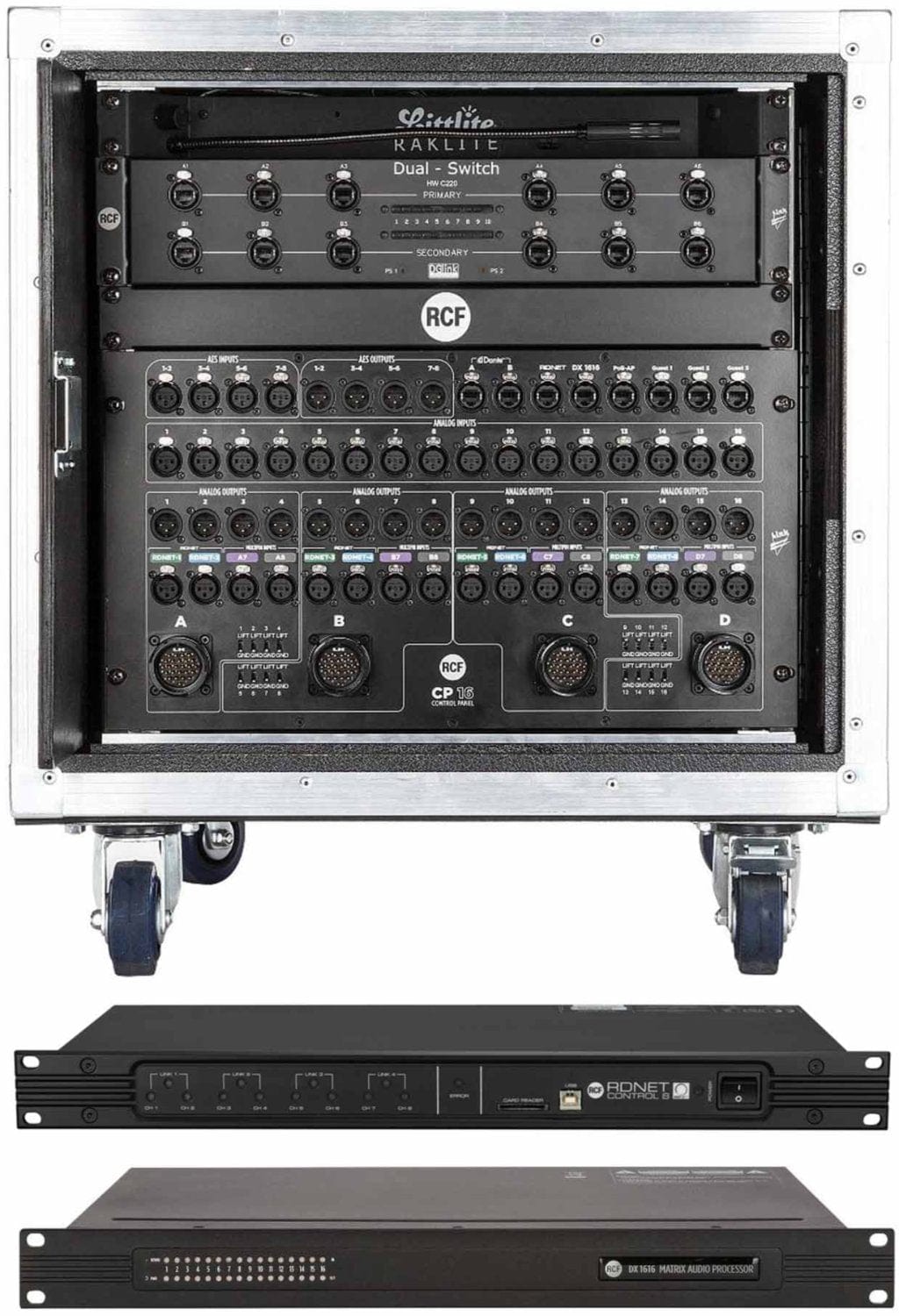 RCF CR 16-ND Control Rack - 10 RU (Includes RDNet Control 8 / DX 1616 ...