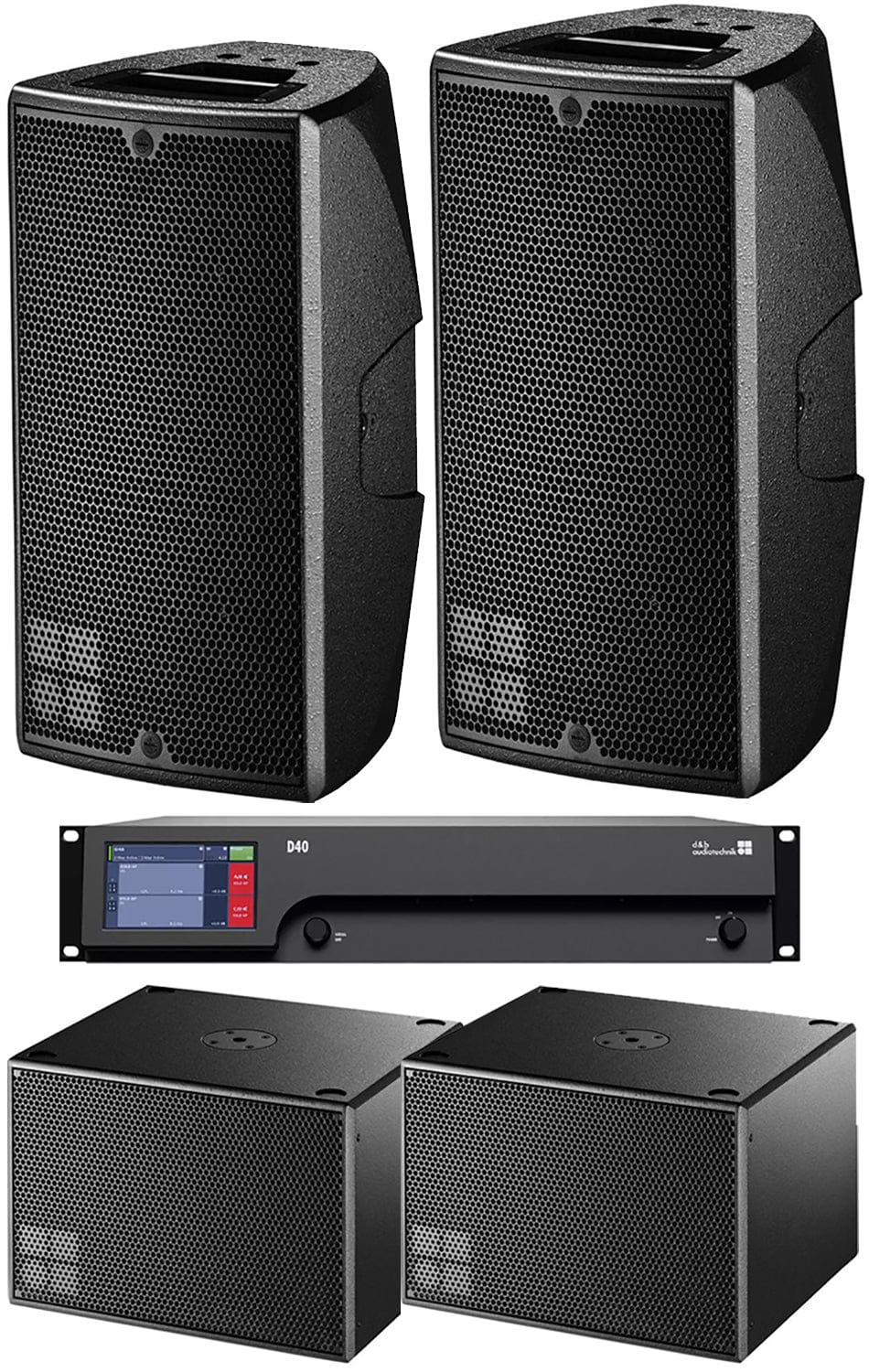 d&b audiotechnik E-Series System E8 Loudspeakers (x2) and E12X Subwoof