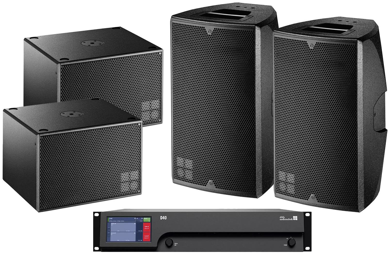 d&b audiotechnik E-Series System E12 Loudspeakers (x2) and E12X Subwoo