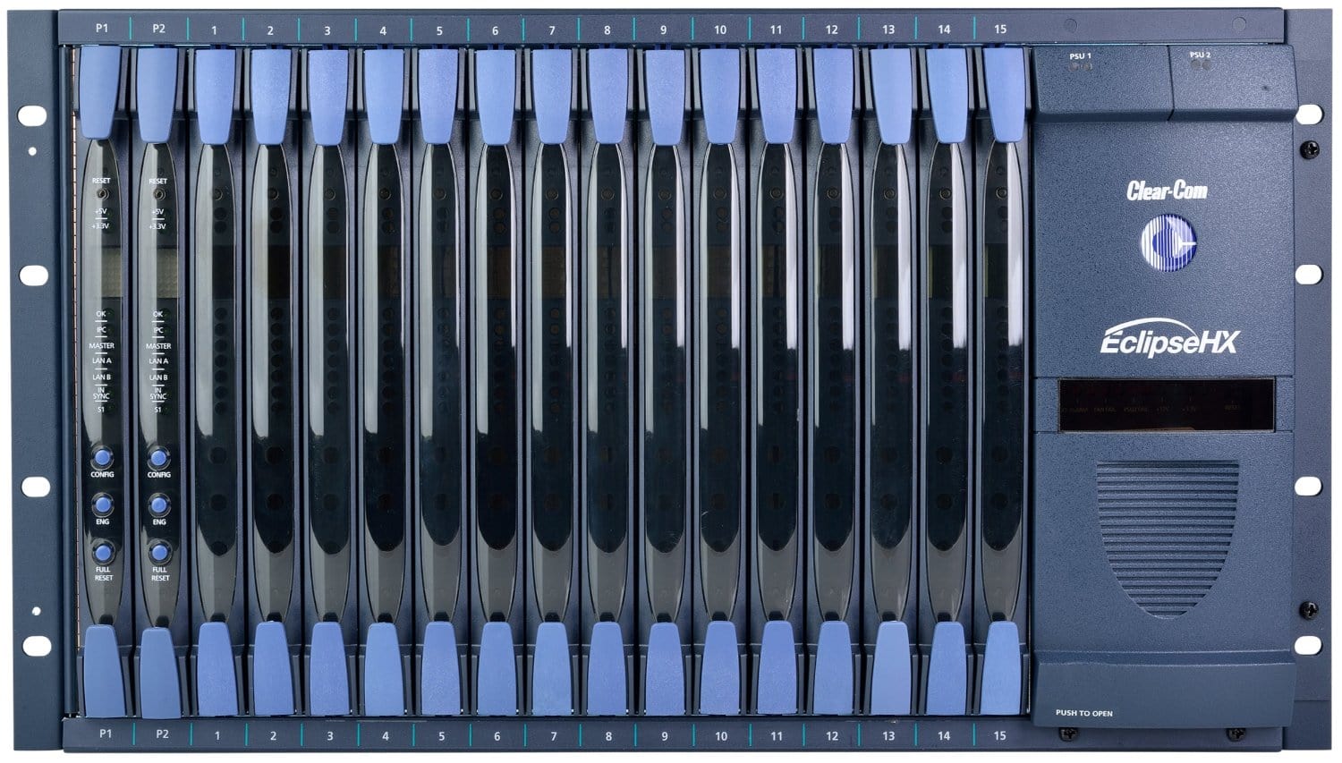 Clear-Com Eclipse HX-OMEGA 32P Frame with 15 Card Slots