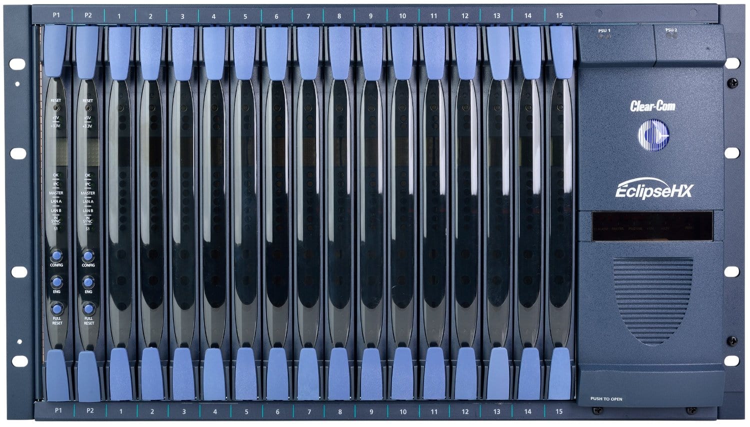 Clear-Com Eclipse HX-OMEGA 48P Frame with 15 Card Slots – Solotech