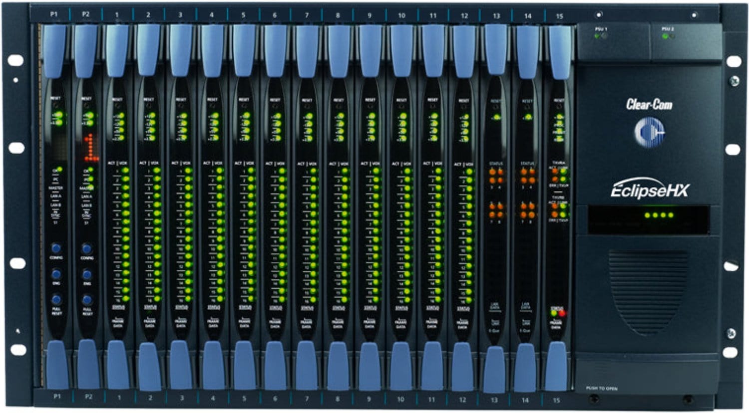 Clear-Com Eclipse HX-OMEGA 64P Frame with 15 Card Slots