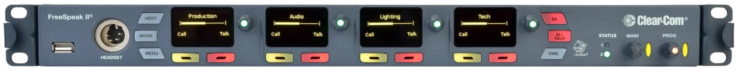 Clear-Com FSII-BASE-II-5 FreeSpeak II Base Station 5 Beltpacks / 1RU ...