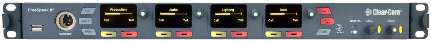 Clear-Com FSII-BASE-II-5 FreeSpeak II Base Station 5 Beltpacks / 1RU ...