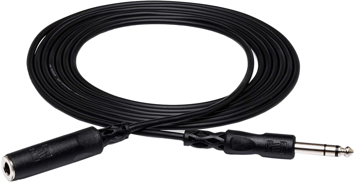 Hosa HPE-325 Cable 1/4-Inch TRS Female to Male 25-Foot Headphone Cable ...