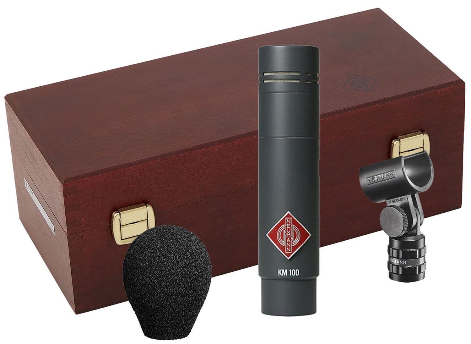 Neumann KM-143 Wide Cardioid Microphone with SG 21 BK - WNS 100 - Woodbox