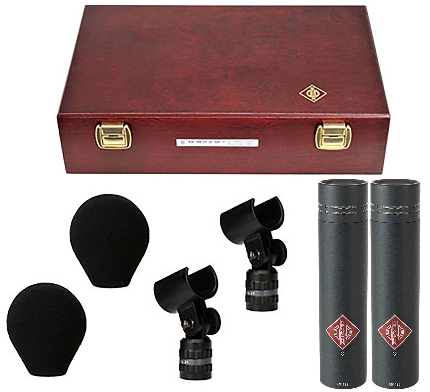 Neumann KM-185-MT-STEREOSET Stereo Microphone Set with 2x KM 185/2x SG ...