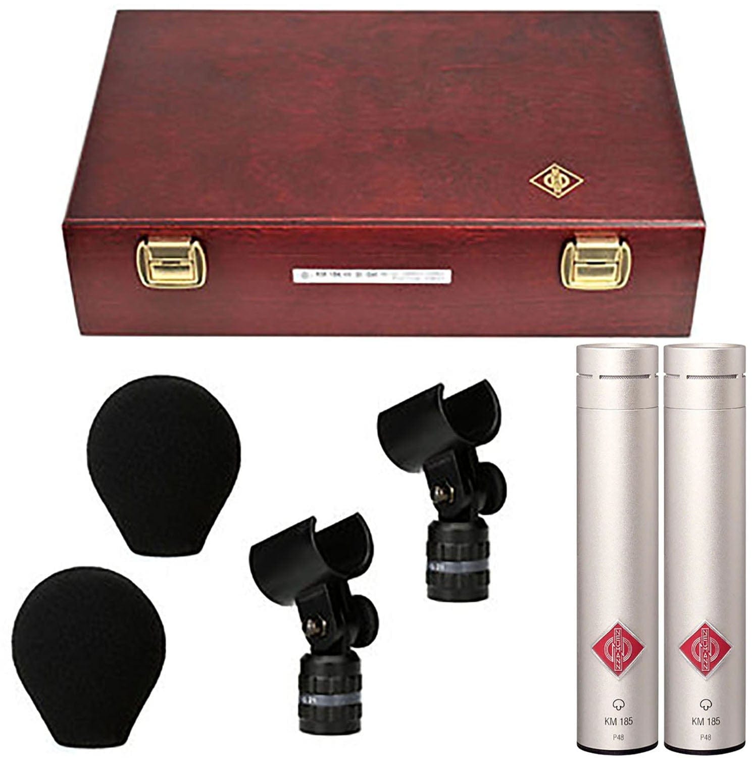 Neumann KM185-STEREOSET Stereo Microphone Set with 2x KM 185 / 2x SG 21 ...