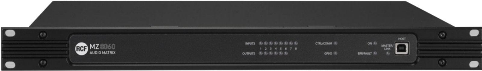 RCF MZ 8060 Digital Audio Matrix Mixer - 8 Inputs / 6 Outputs (RDNet Interface Built-In)