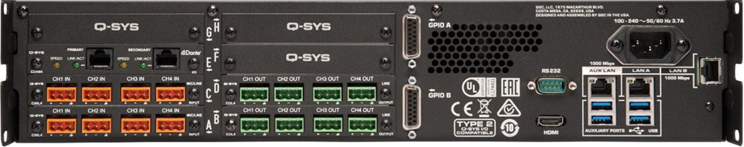 QSC Q-SYS Core 510i Kit Integrated Core Processor and I/O Expander