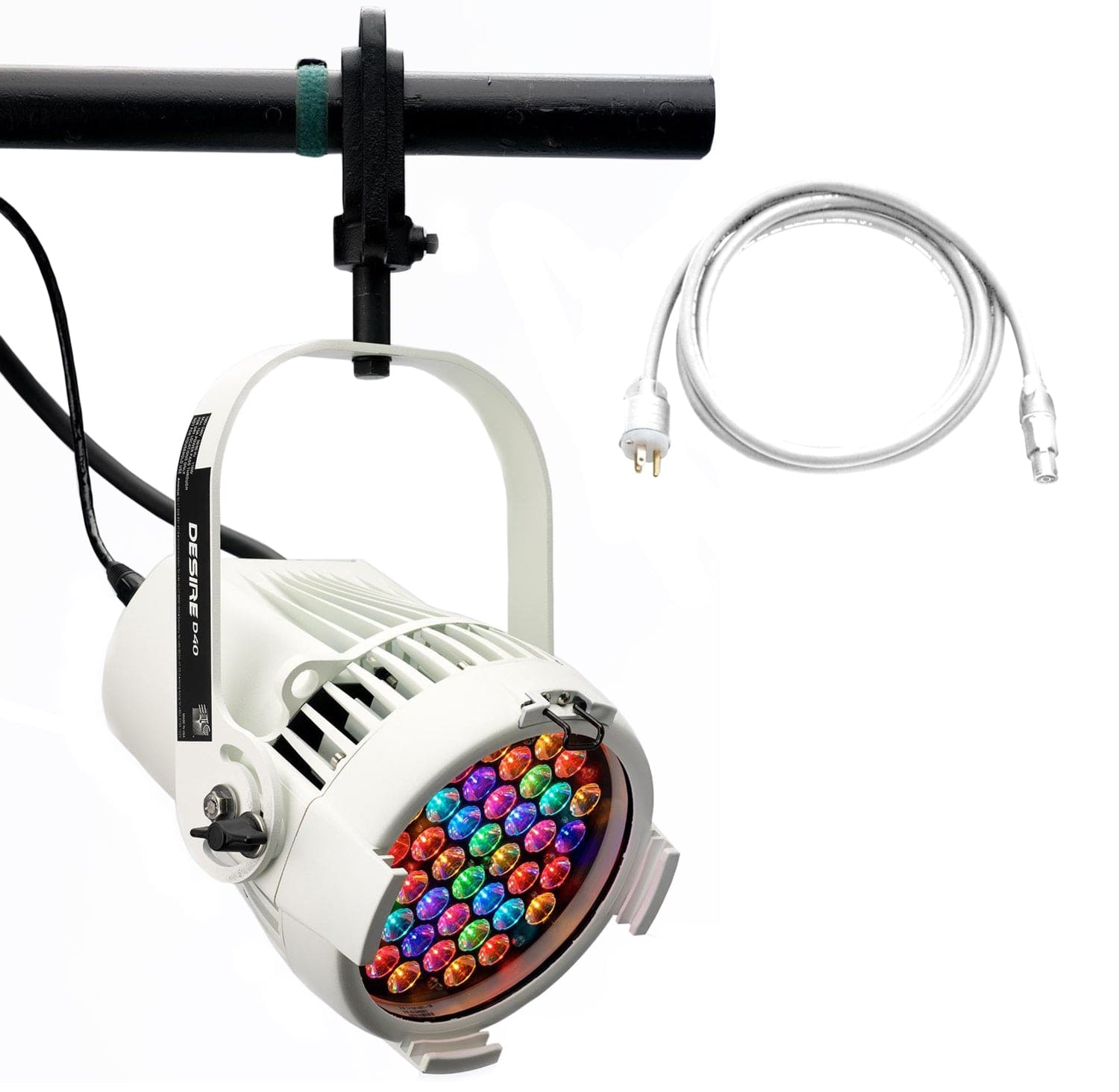 ETC Desire D40 Vivid LED Par with Edison Plug - White