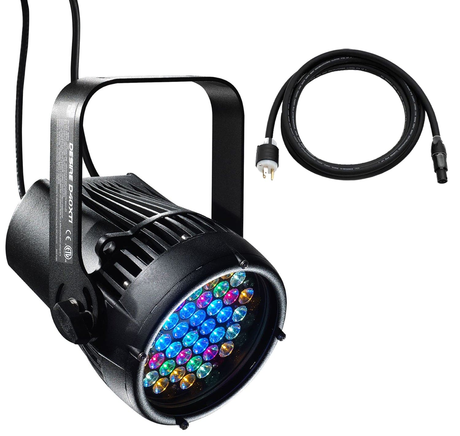 ETC Selador Desire D40XTI Vivid LED Par with Edison Plug - Black – Solotech