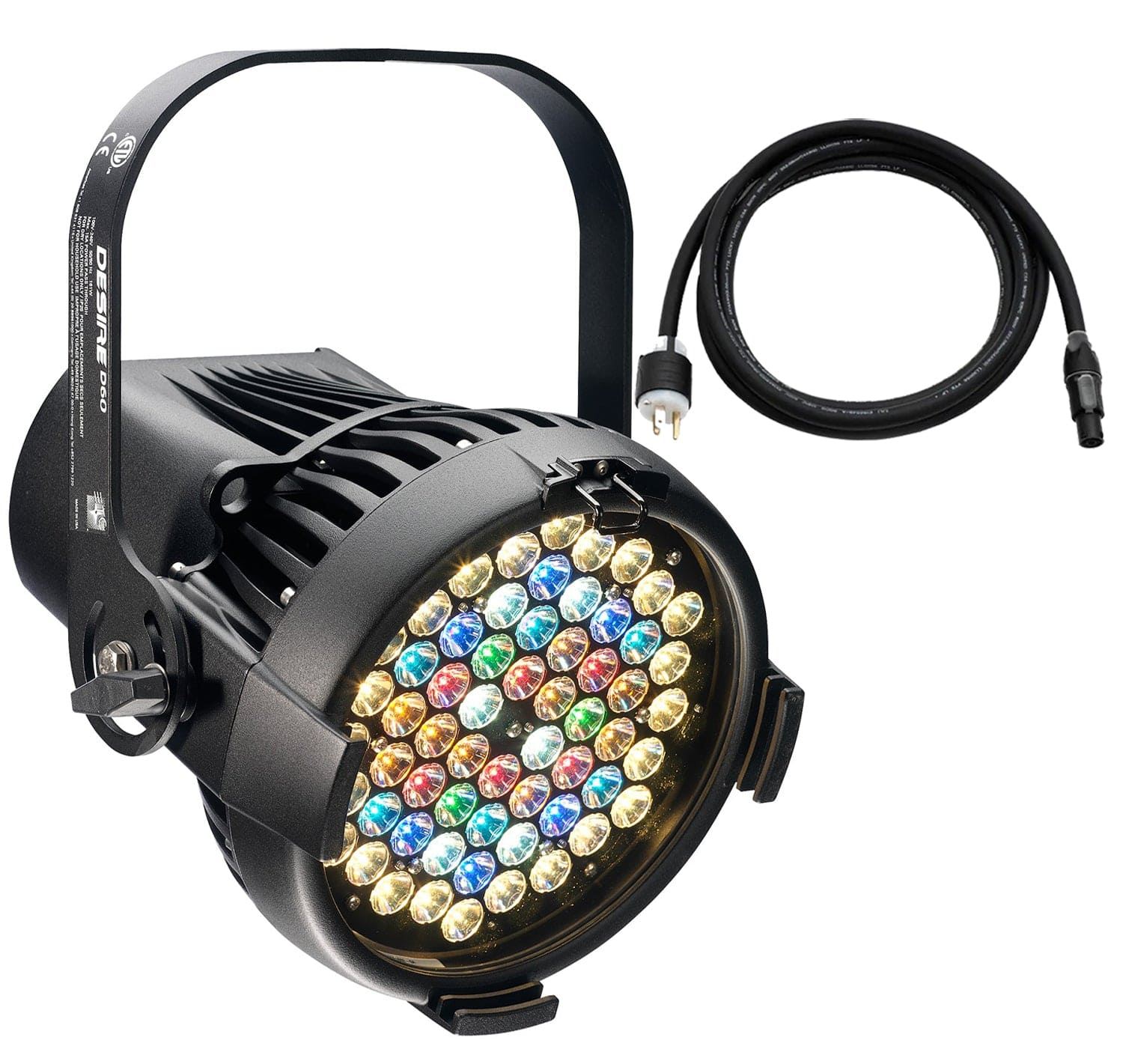 ETC Desire D60 Lustr+ LED Par with Edison Plug - Black