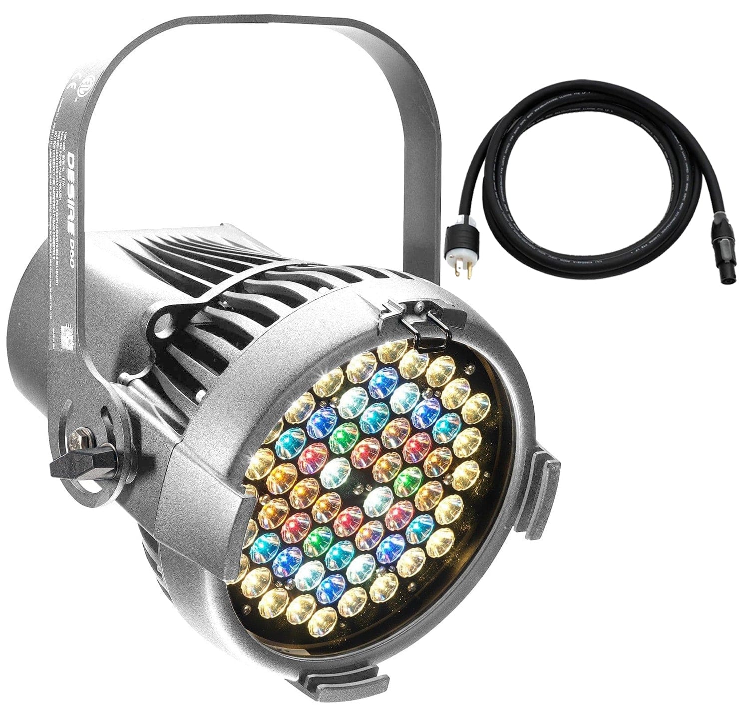 ETC Desire D60 Lustr+ LED Par with Edison Plug - Silver