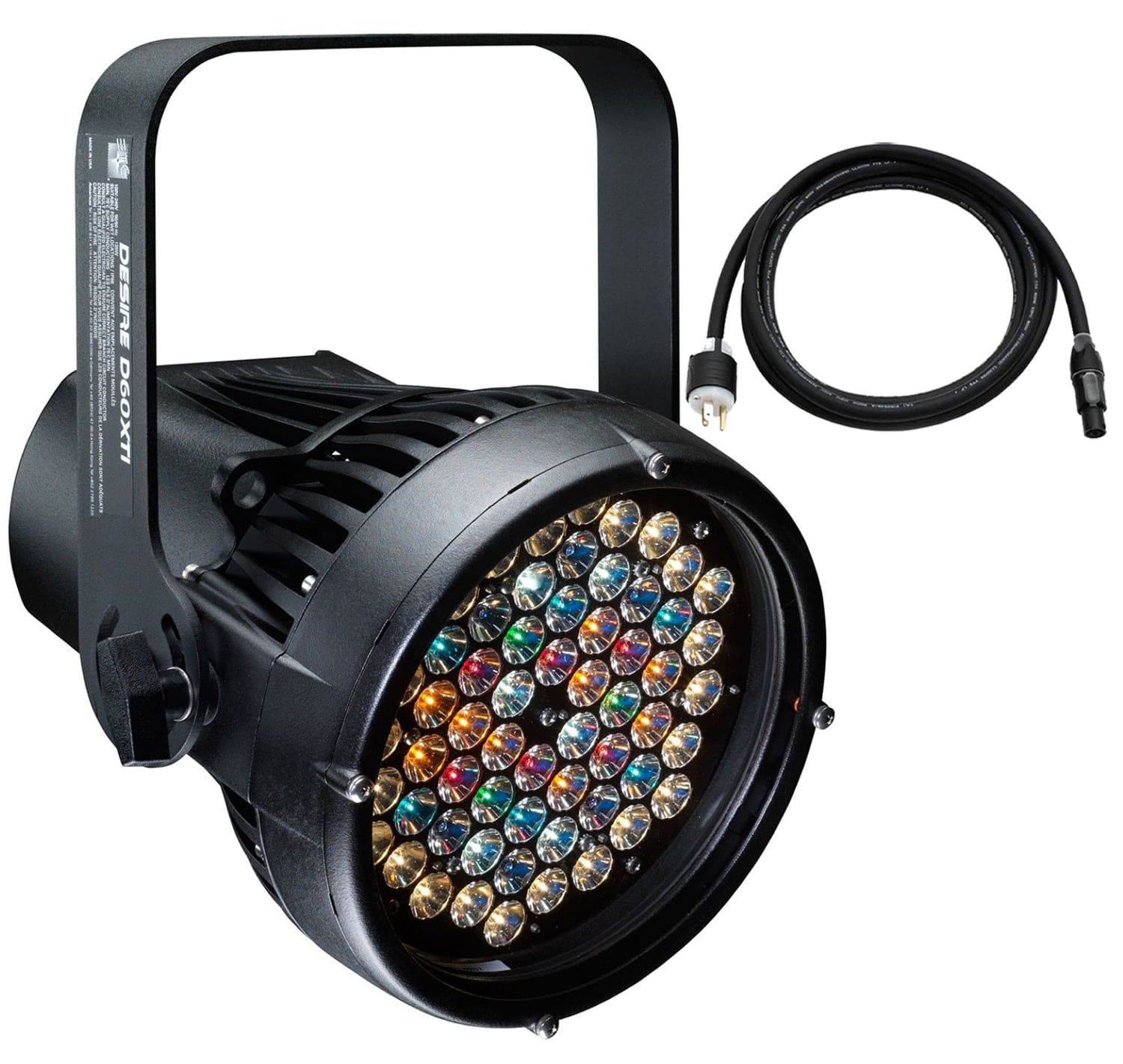 ETC Desire D60XTI Vivid LED Par with Edison Plug - Black