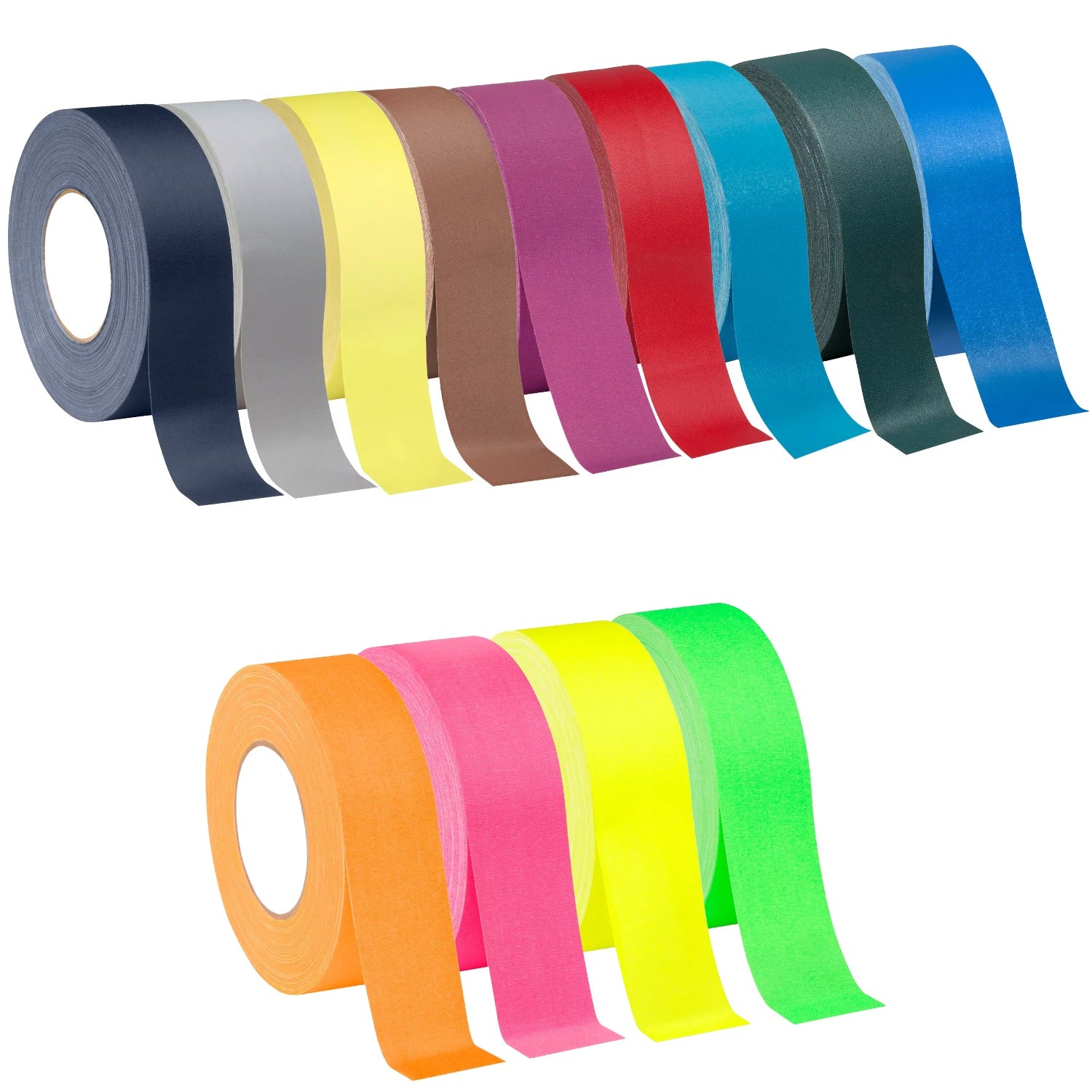 Ruban gaffer mat 2" x 180' — Couleurs