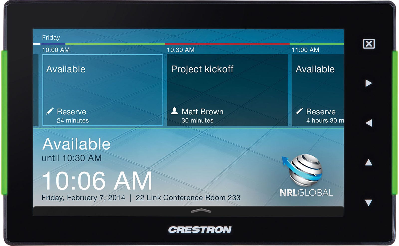 Crestron TSS-752-B-S 7-Inch Touch Screen Room Scheduling Unit - Black