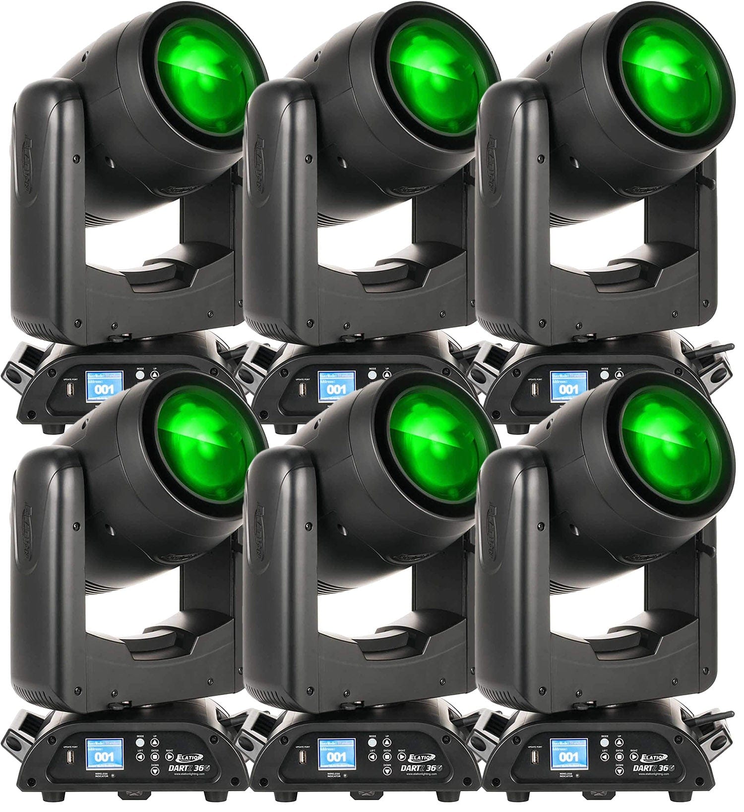 Elation DARTZ 360 50W RGB 360 Moving Head Set of 6