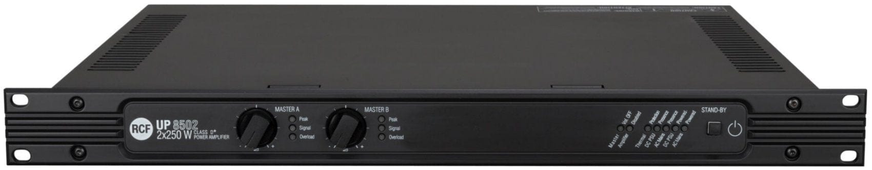 RCF UP-8502 Power Amplifier - 2x 250 Watt - Class D (70V/ 4 Ohm/ 2 Inputs Per Channel)