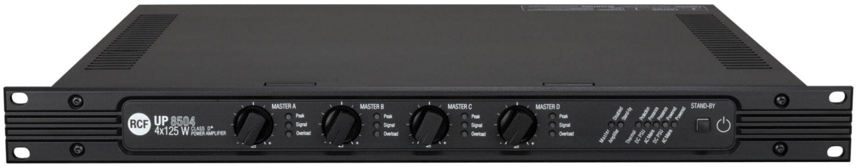 RCF UP-8504 Power Amplifier - 4x 125 Watt - Class D (70V/ 4 Ohm/ 2 Inputs Per Channel)