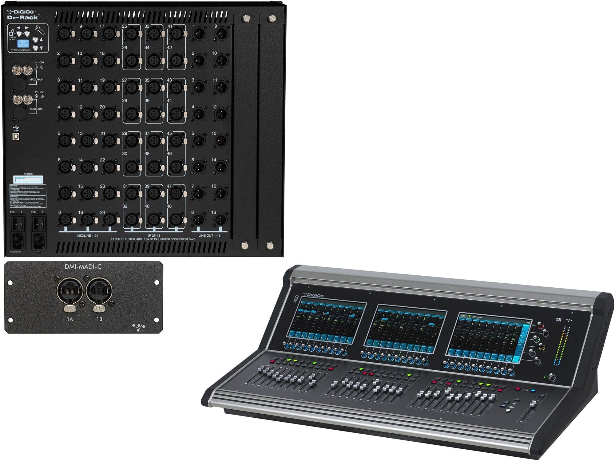 DiGiCo X-S31-D2C-C-RP S31 D2 Rack Pack with 1x MADI-DMI-C Expansion ...