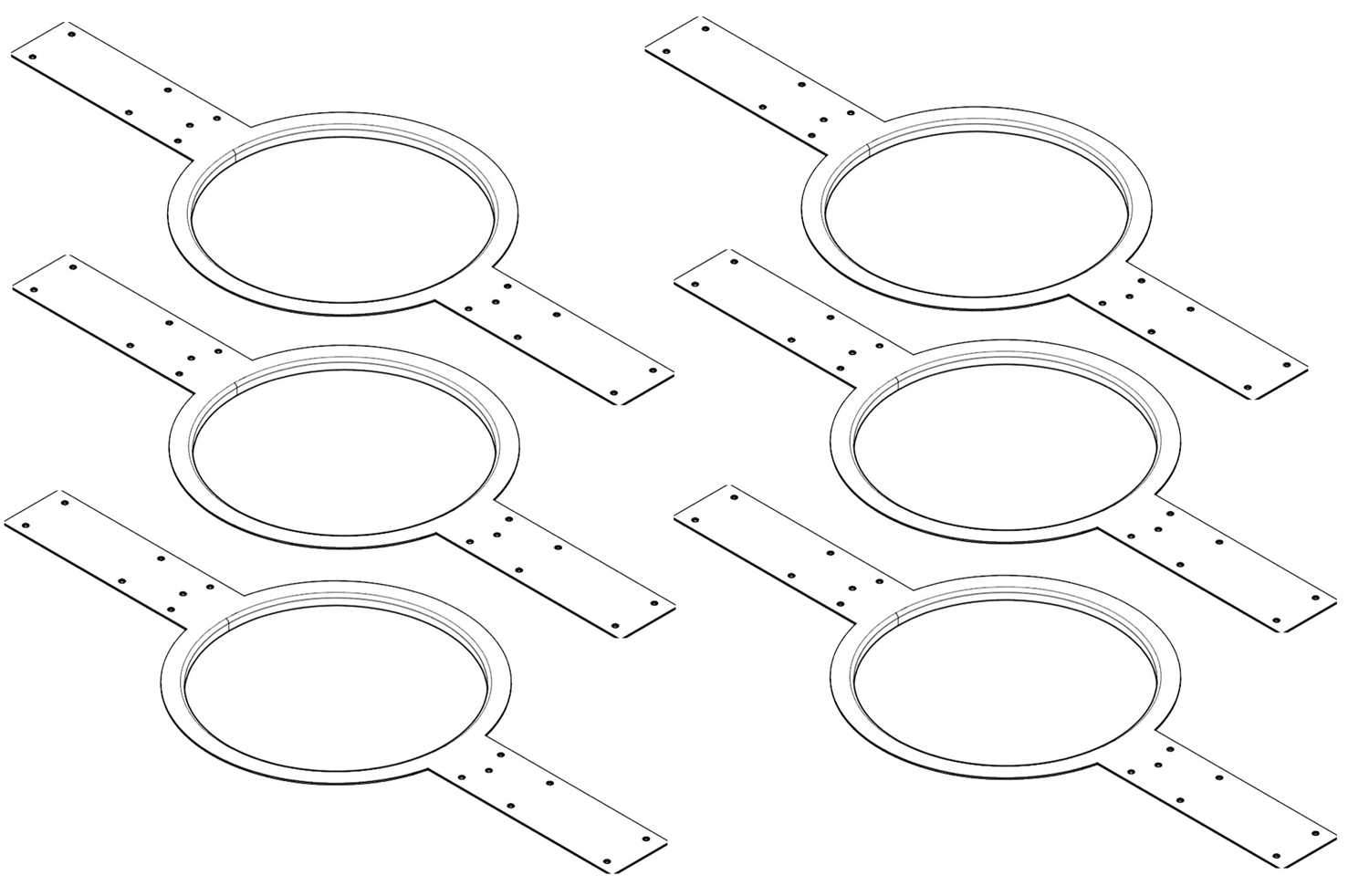 QSC AC-MR6 Mud Ring for AC-C6T 6-Pack