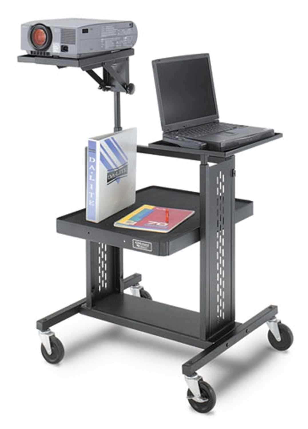 Dalite Apt242E Tri-Shelf Projector Workstation