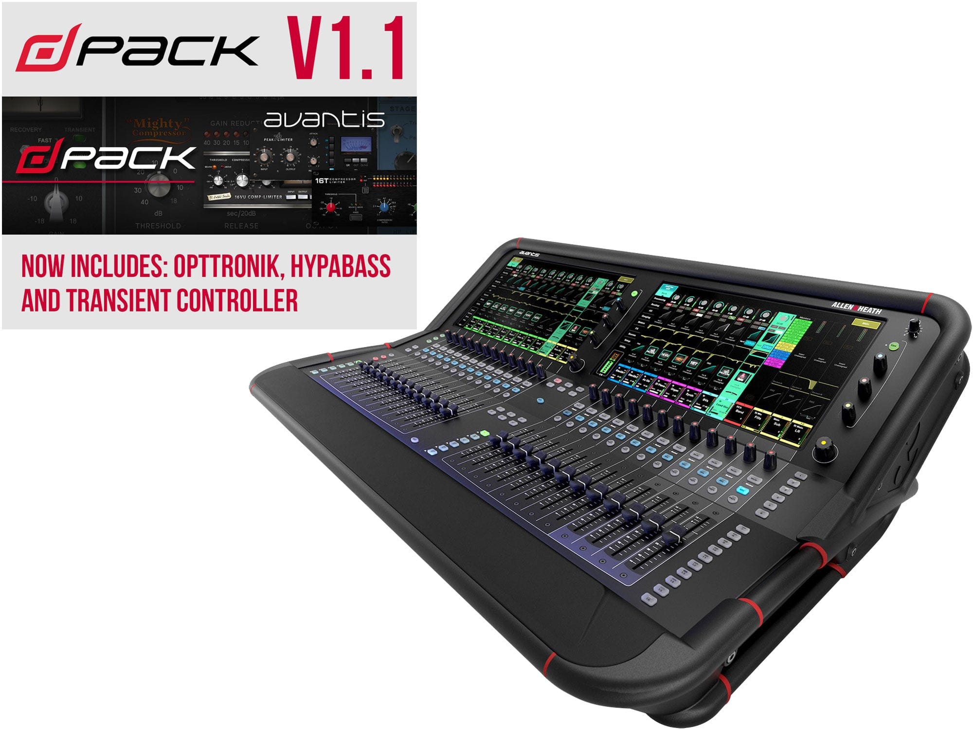 Allen & Heath Avantis with dPack 64-Channel Digital Mixer with dPack ...