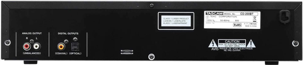 Tascam CD200BT CD Player with Bluetooth Receiver – Solotech