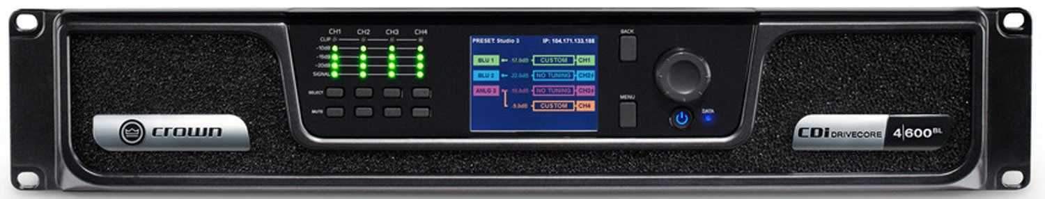 Crown CDi DriveCore 4-Channel 600W Power Amplifier with BLU Link