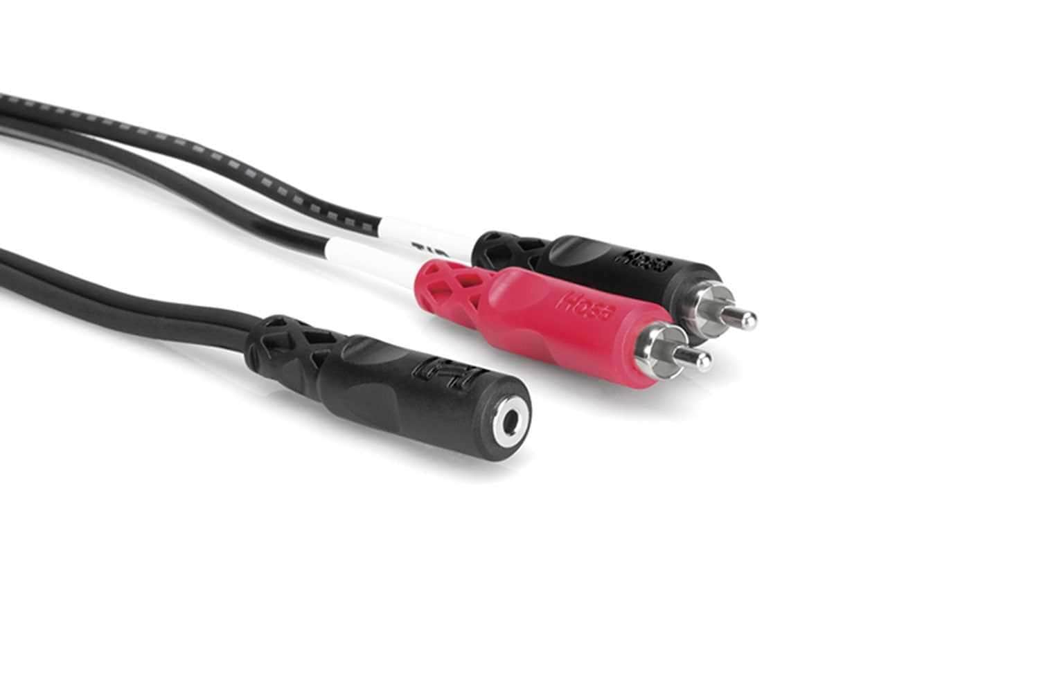 Hosa CFR-210 Y-Cable 3.5mm TRS F to Dual RCA 10 Foot