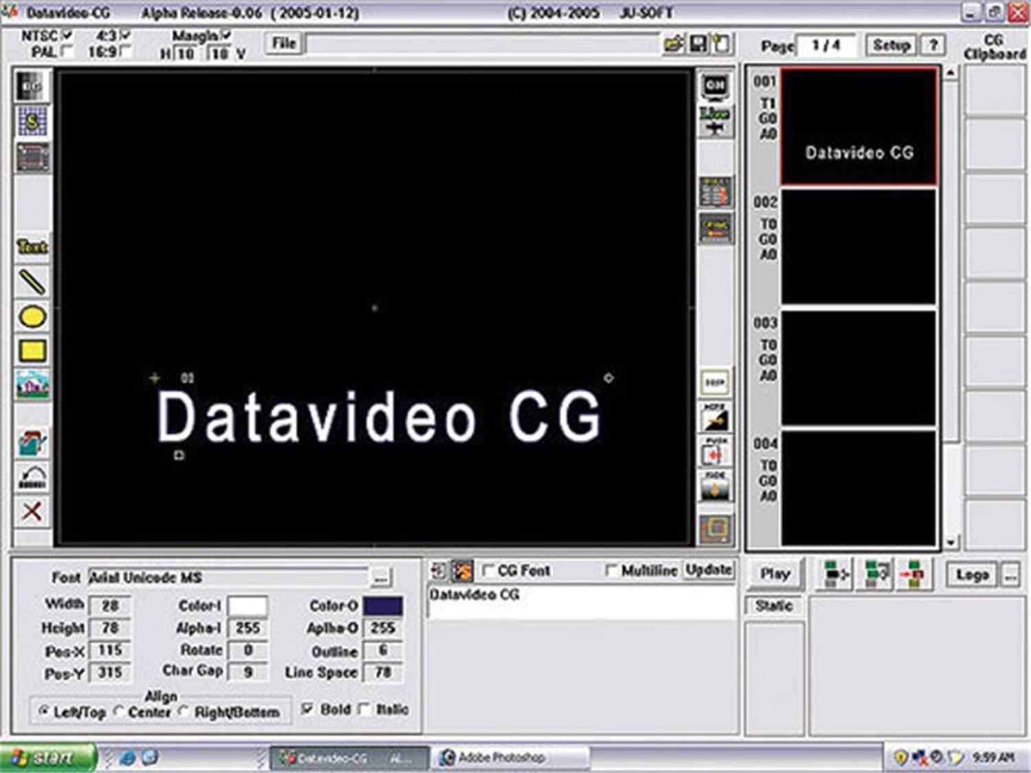 Datavideo CG100D Character Generator