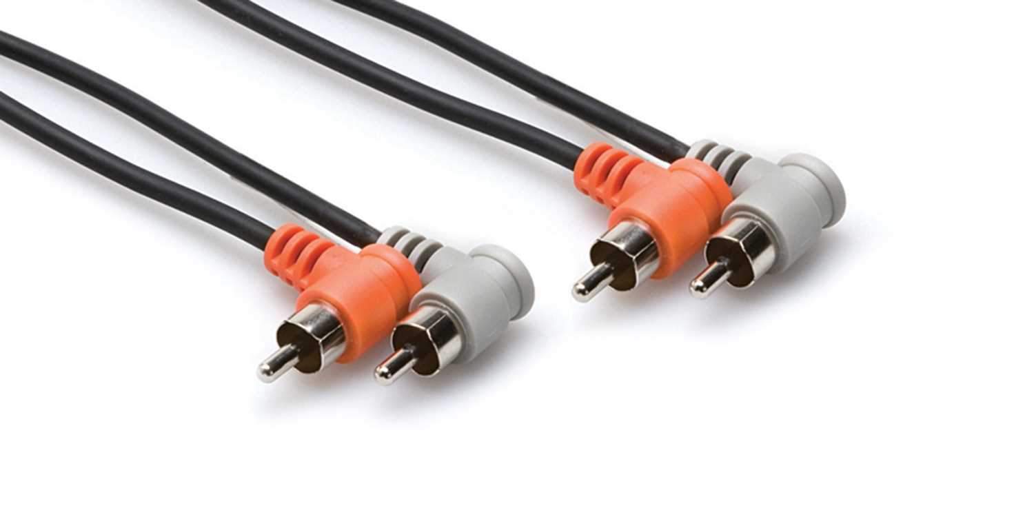 Hosa CRA-202RR Stereo Dual Right-Angle RCA 2m Cable