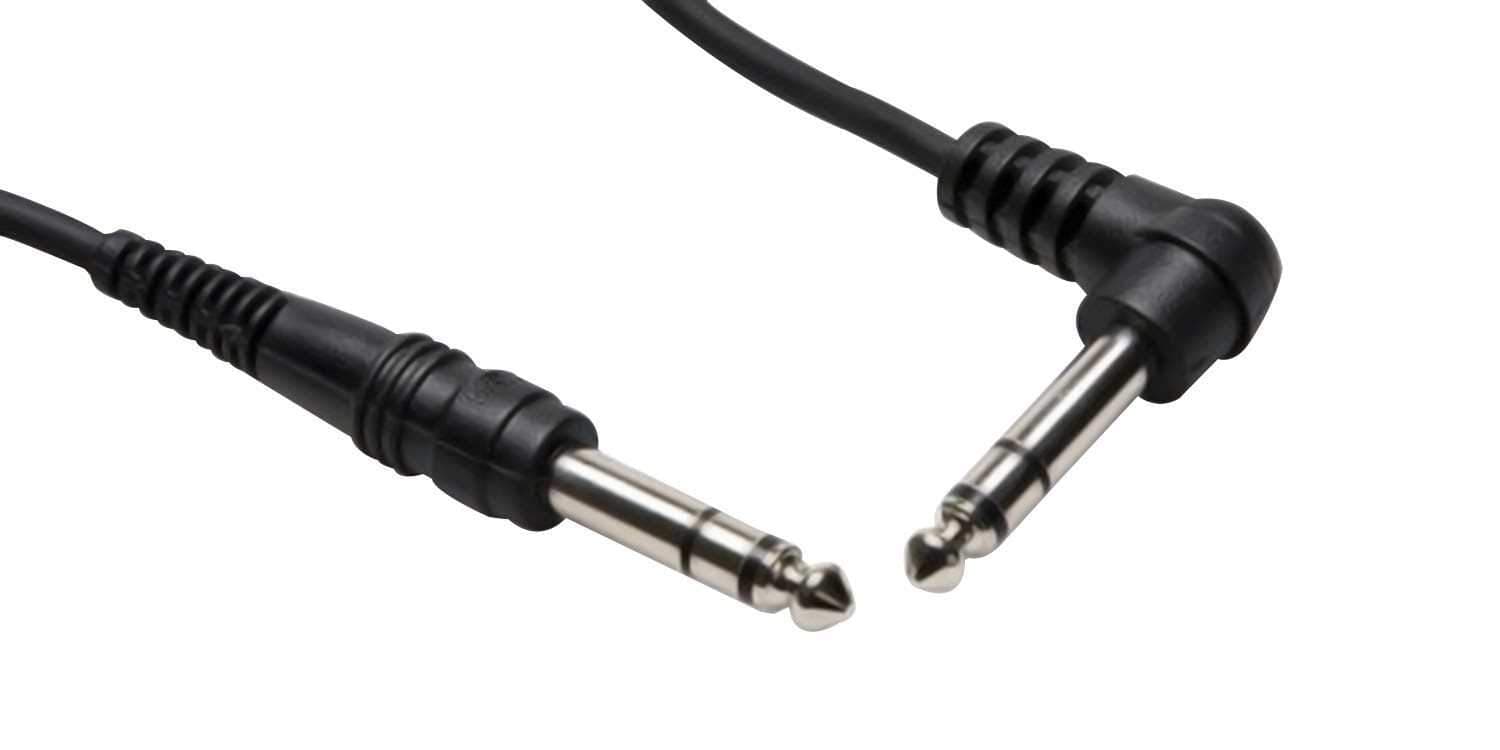 3 Ft 1/4 M TRS to Right Angle 1/4 M TRS Cable