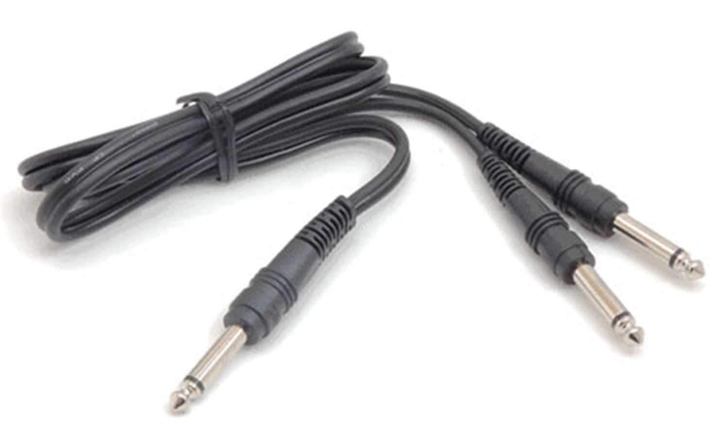 Y-Cable 1/4 (M) to Dual 1/4 (M) Mono 5 Ft Cable